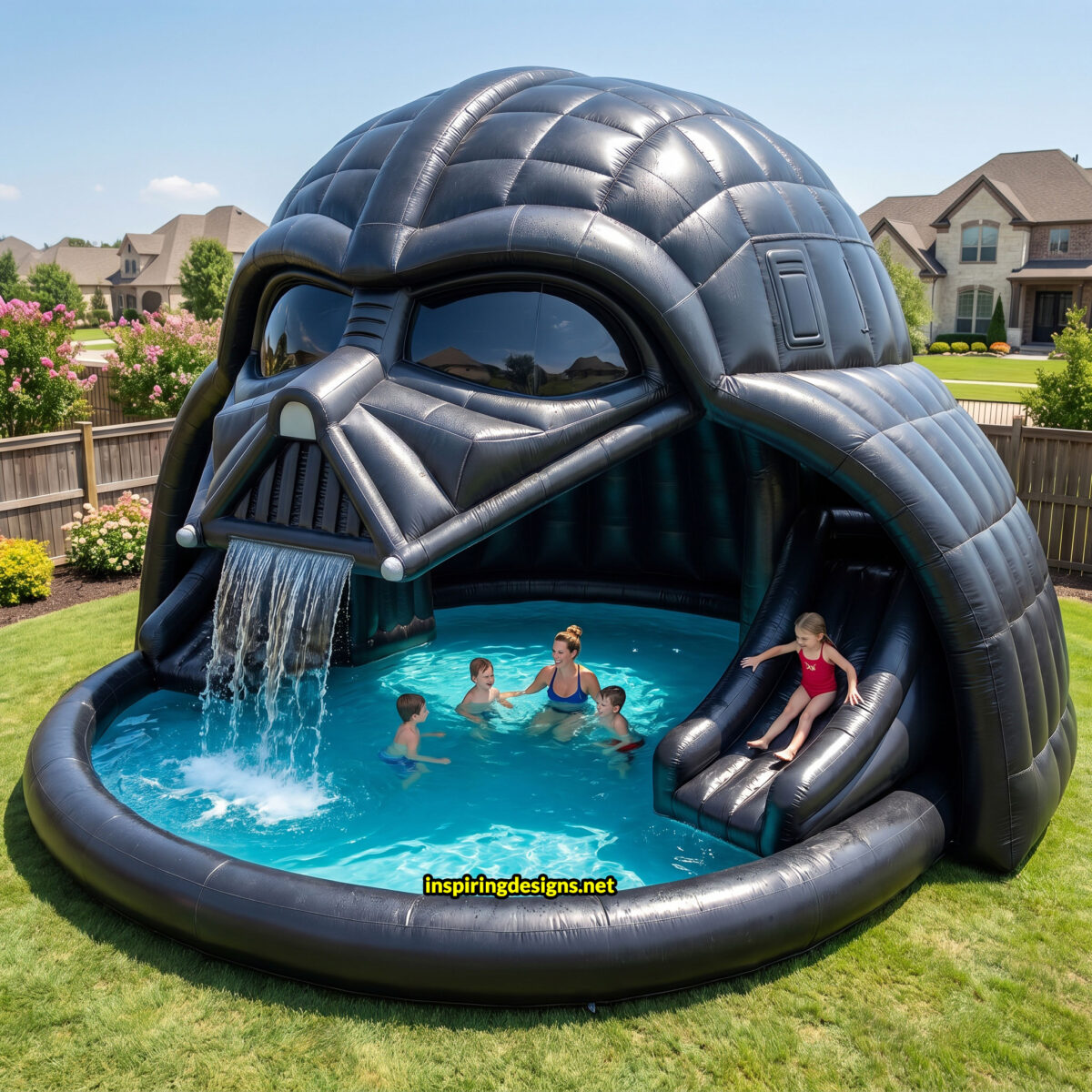 These Inflatable Star Wars Helmet Pools Prove the Dark Side Has the ...