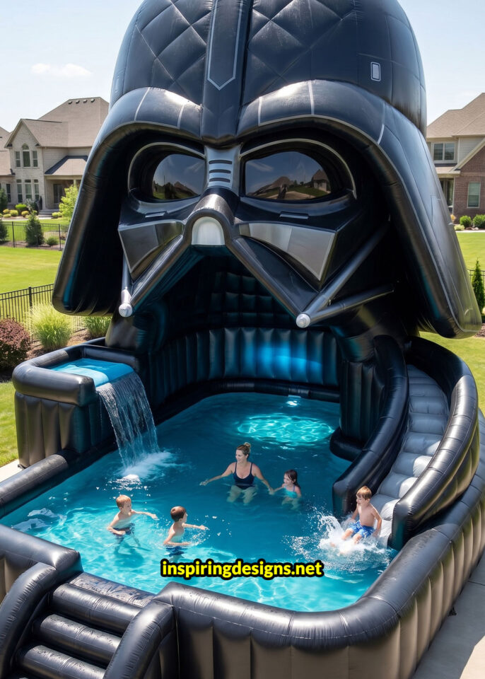 These Inflatable Star Wars Helmet Pools Prove the Dark Side Has the ...