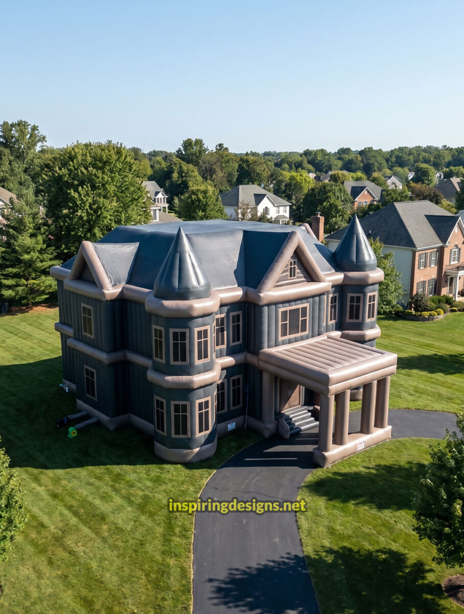 These Inflatable Mansion Bounce Houses Make Every Party Feel Like a Red ...